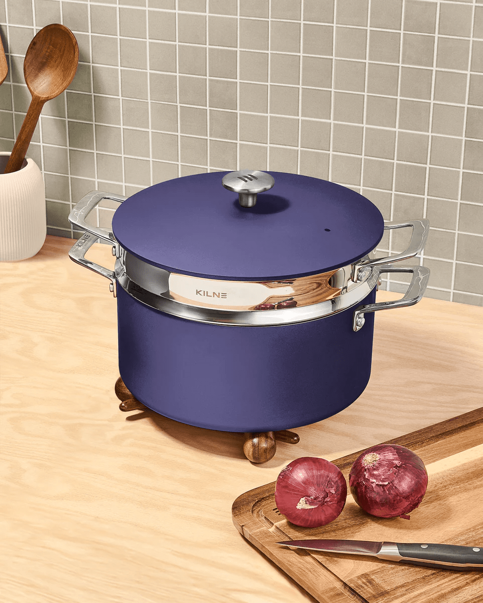 The Kilne 9.5" Ceramic Steamer Pot | Non-Stick, Non-Toxic | Kilne