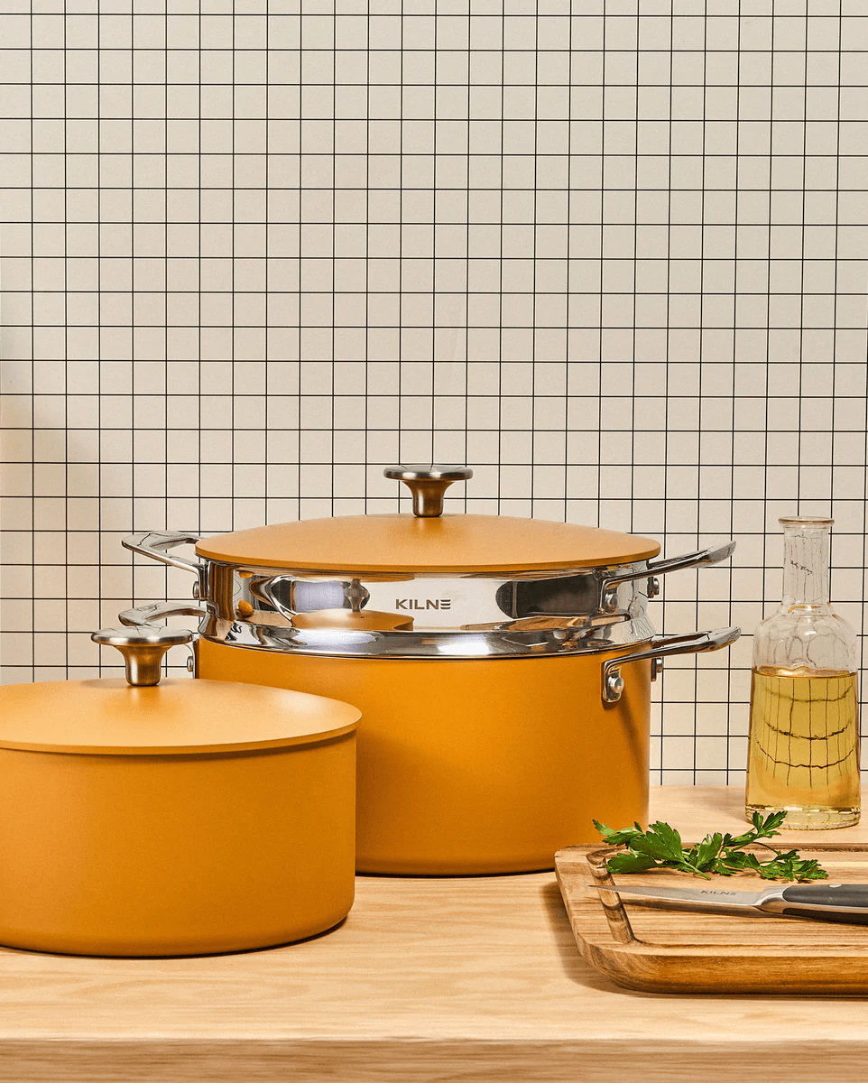 The Kilne 9.5" Ceramic Steamer Pot | Non-Stick, Non-Toxic | Kilne
