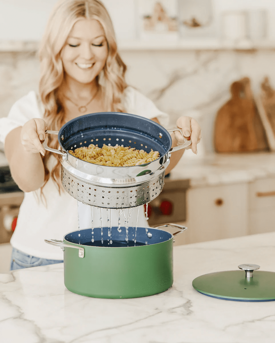 The Kilne 9.5" Ceramic Steamer Pot | Non-Stick, Non-Toxic | Kilne