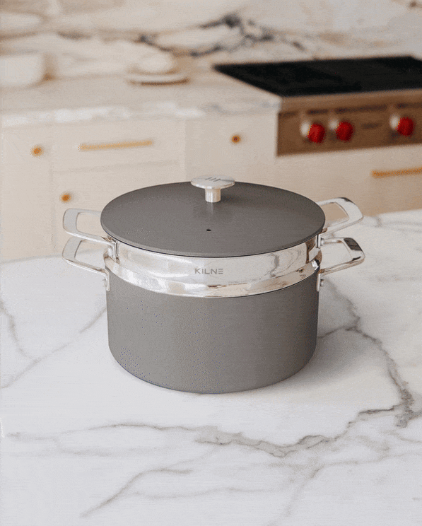 The Kilne 9.5" Ceramic Steamer Pot | Non-Stick, Non-Toxic | Kilne